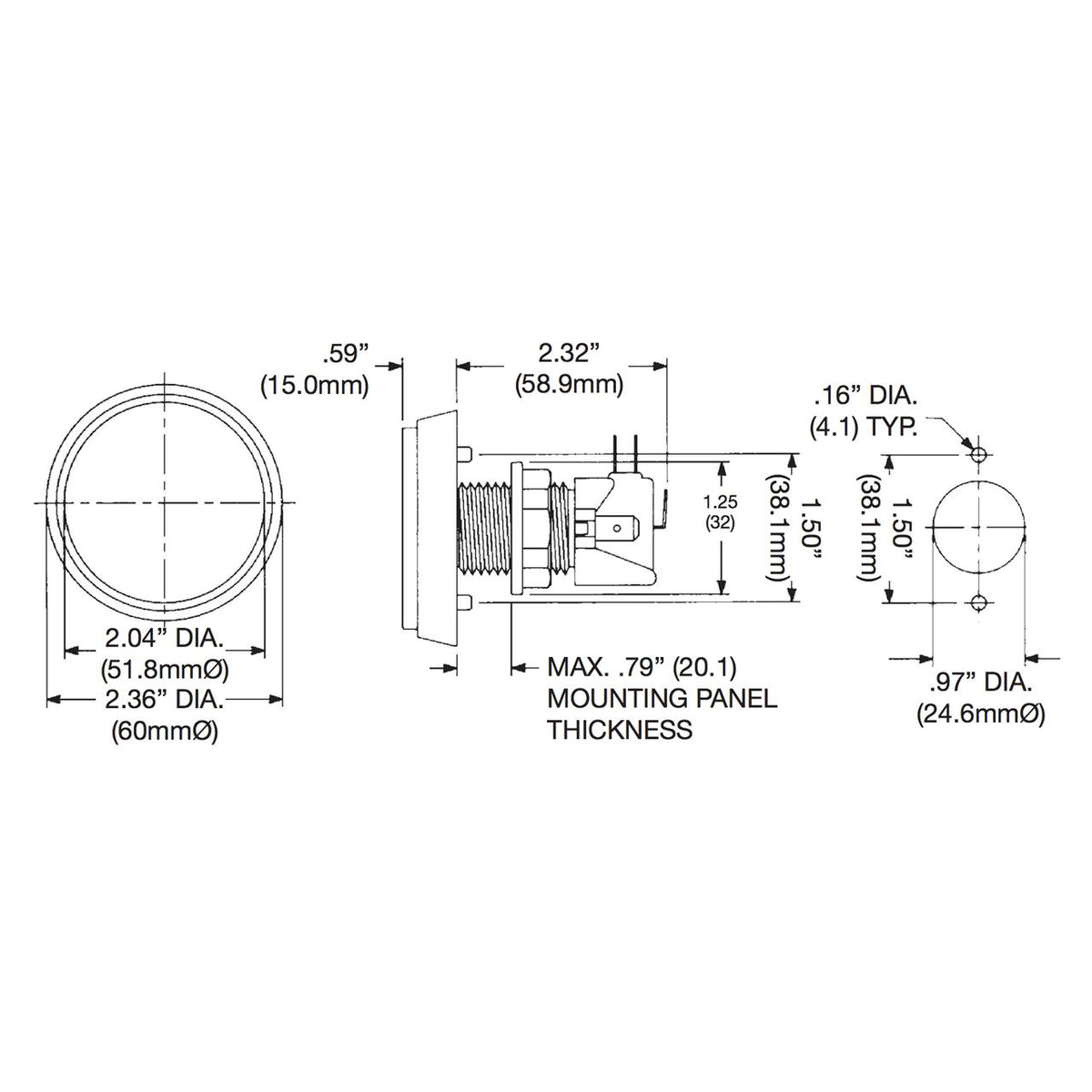 Large Orange Plastic Mechanical Push Button – Videotel Digital