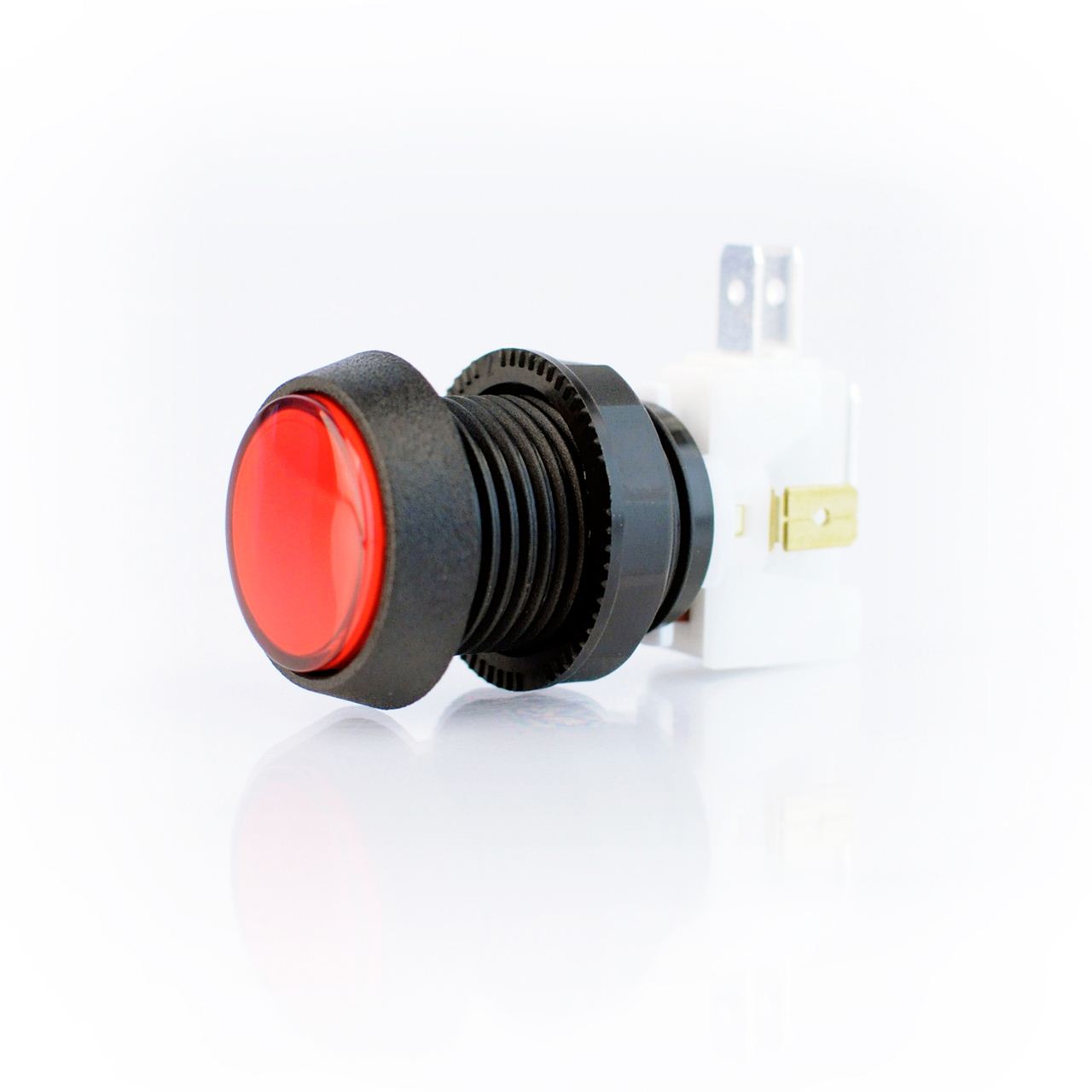 Small Red Plastic Mechanical Push Button – Videotel Digital